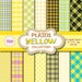 Yellow Plaids Digital Paper, Checkered, Gingham, Scrapbooking, Baby ...