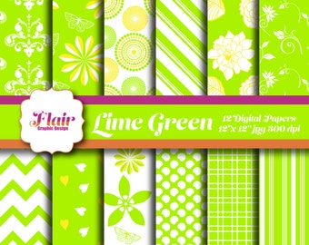 Lime Green Damask - Etsy