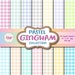 Gingham Pastels Digital Papers, Plaid Pattern, Spring Colors Paper ...