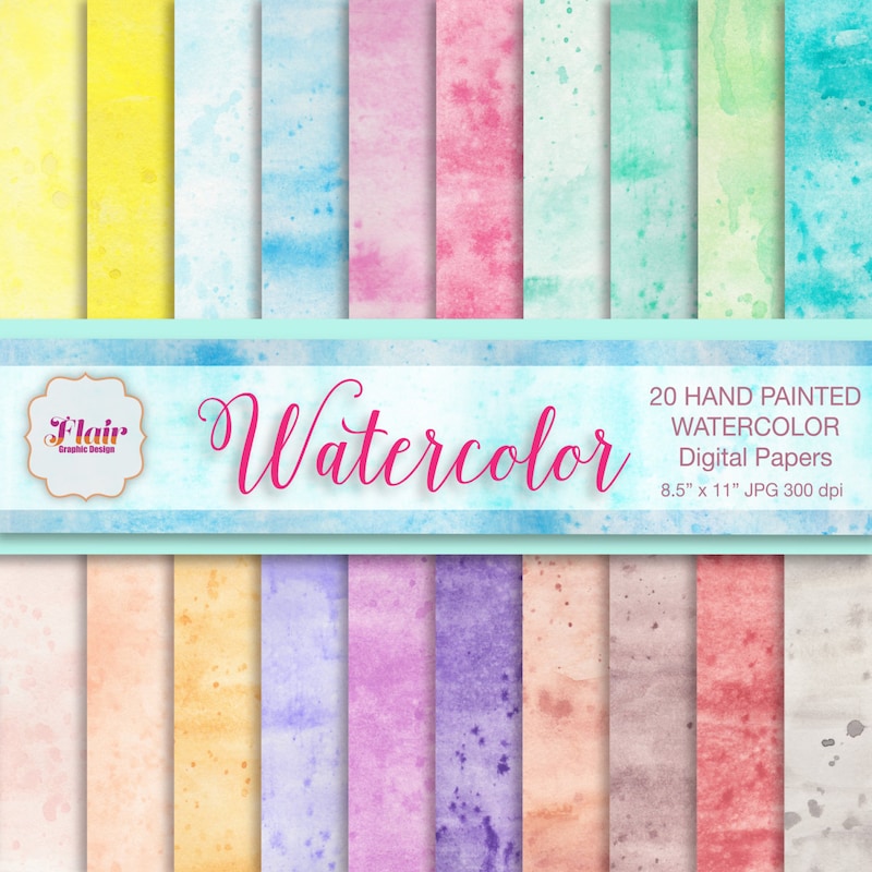 Hand Painted Papers - Etsy