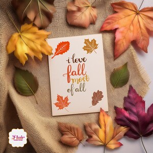 Autumn Leaves SVG, PNG Bundle Digital Clipart, Fall Leaf Divider SVG ...