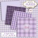 Lilac Digital Paper, Lavender, Checkered, Gingham, Scrapbooking, Baby ...