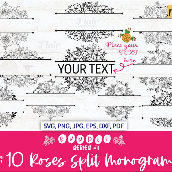 Split Monogram - Etsy