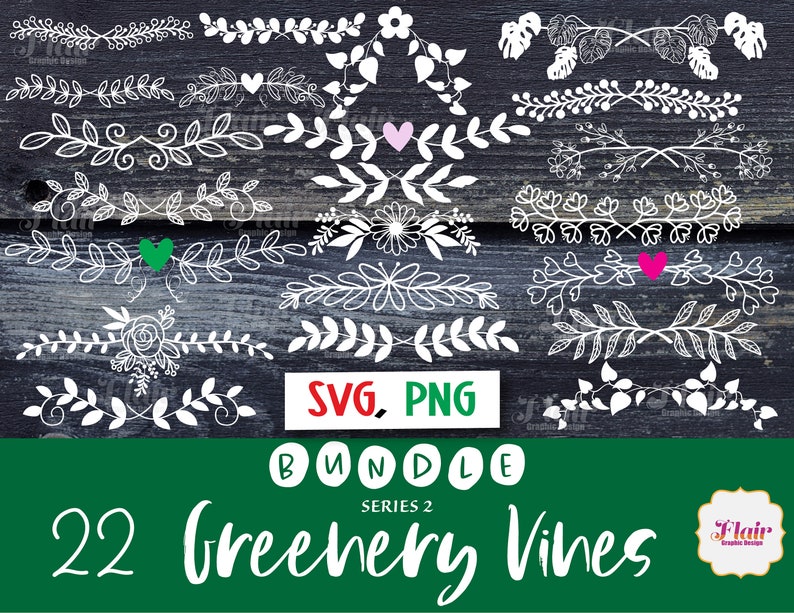 Greenery Vines Bundle S2 SVG PNG Hand Drawn Leaves Svg Leaf - Etsy