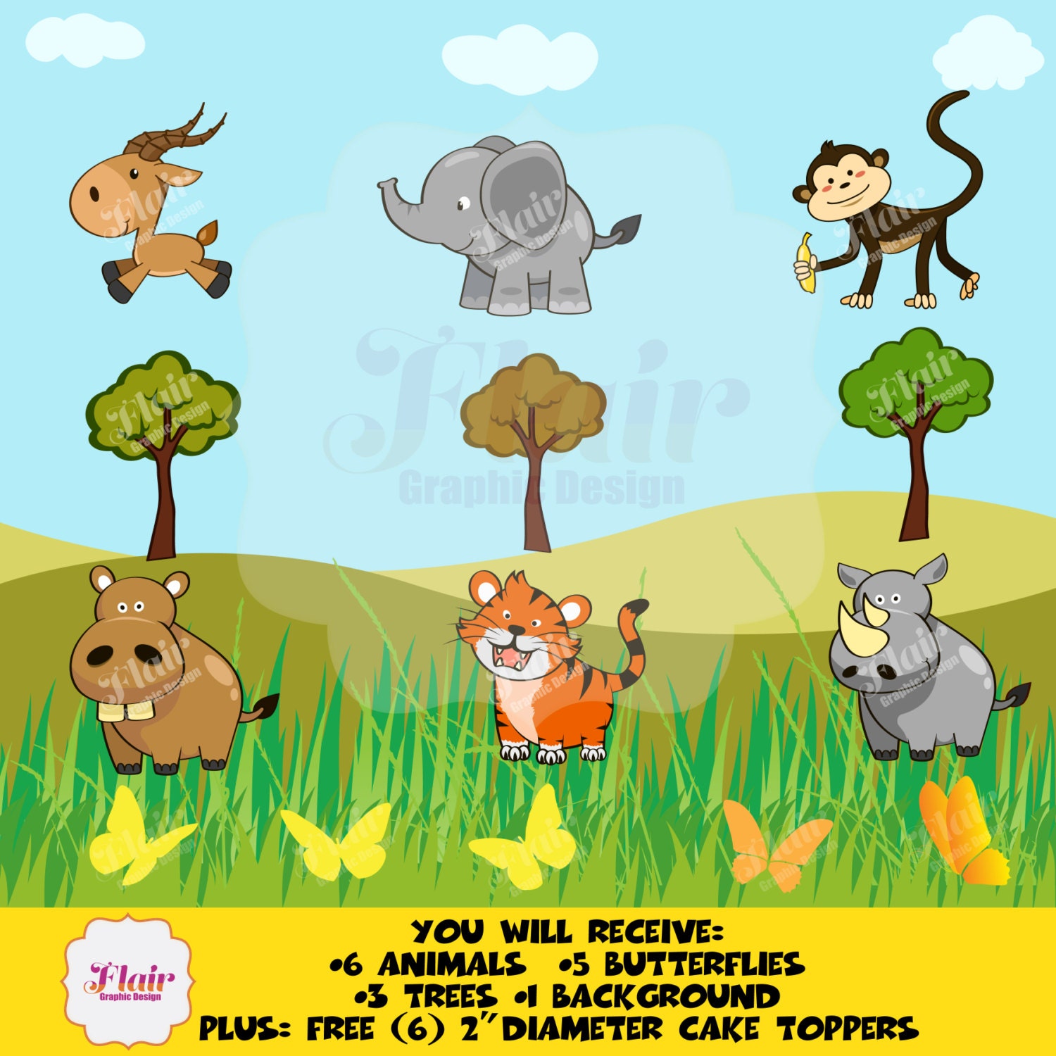 Fair Animal Clipart Background