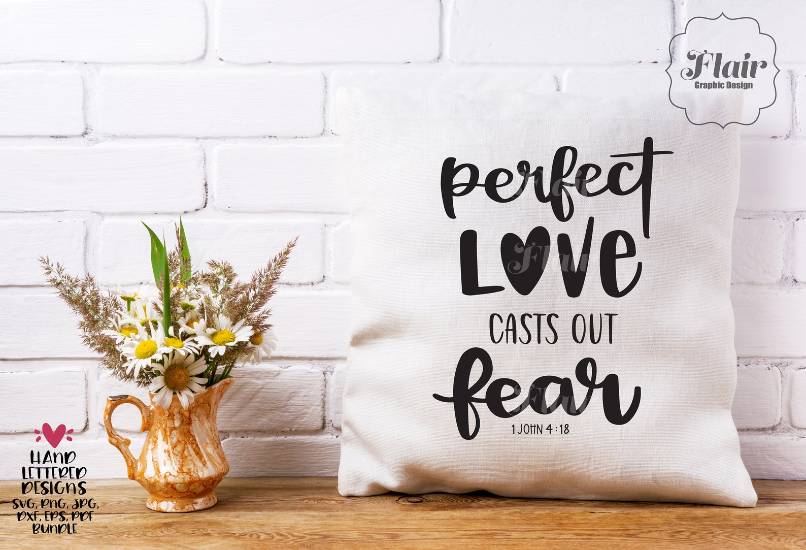 Perfect Love Casts Out Fear SVG PNG DXF Bundle Hand - Etsy