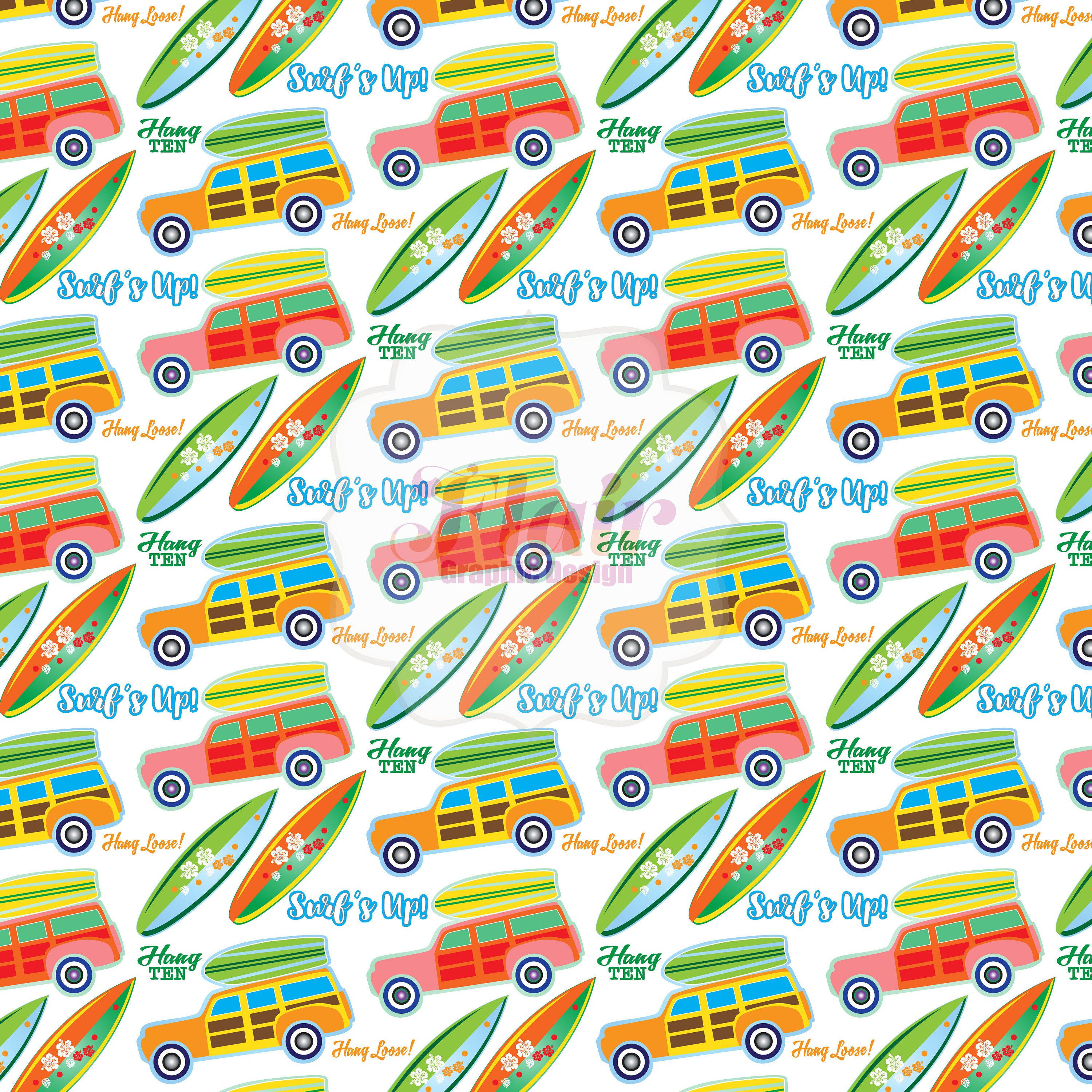 SURF’S UP Digital Papers, Summer Patterns, Beach Patterns, Sea, Beach ...