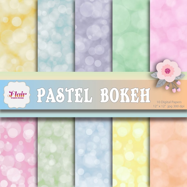 Bokeh Pastel - Etsy