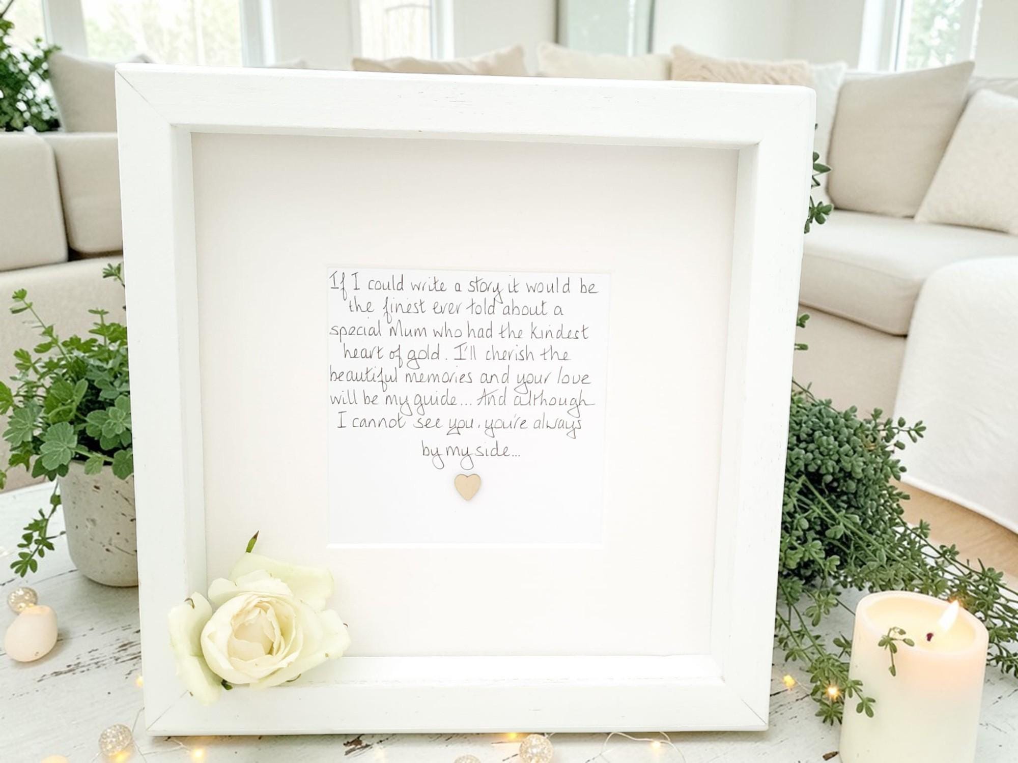Funeral Flower Keepsake Frame | Memorial Flower Frame | Sympathy Gift ...