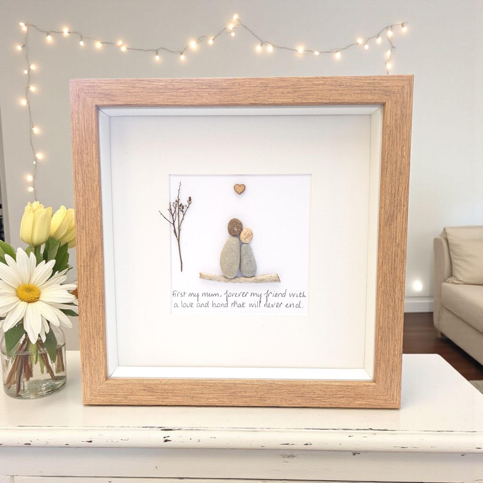 Mum Are Like Stars Framed, Mother Pebble Picture From Daughter Son ...