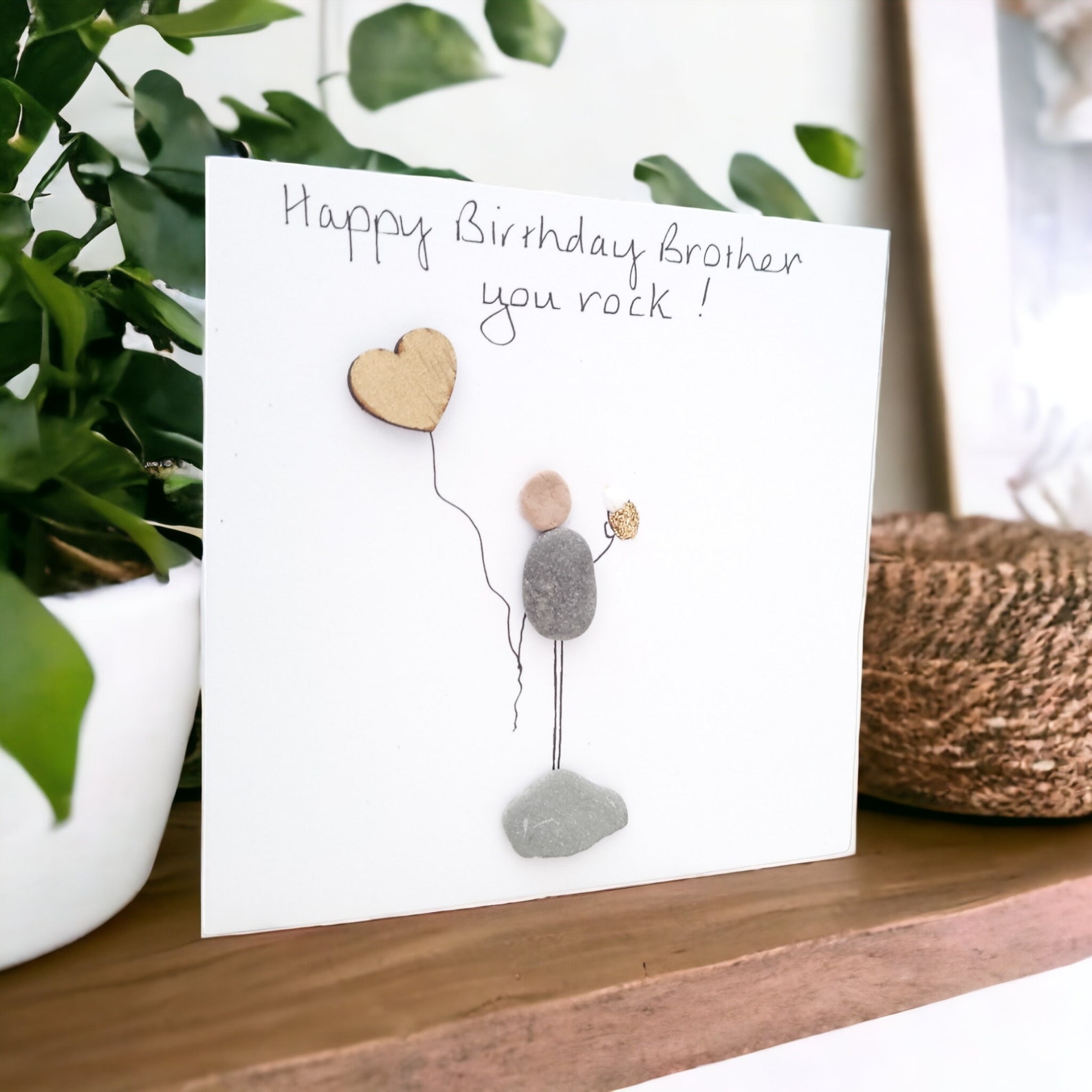 Brother Birthday Card Bespoke Personalised Pebble Picture - My Brother ...