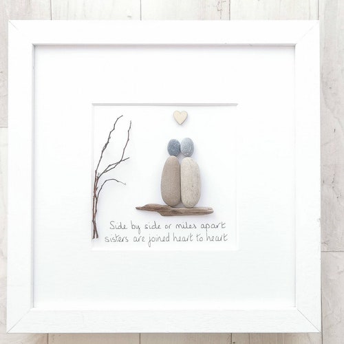Sister Framed Picture Rock Art Pebble Art Sister Gift - Etsy