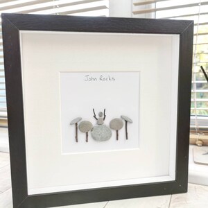 Drummer Personalised Pebble Art | Drummer Gift | Music Lover Gift ...