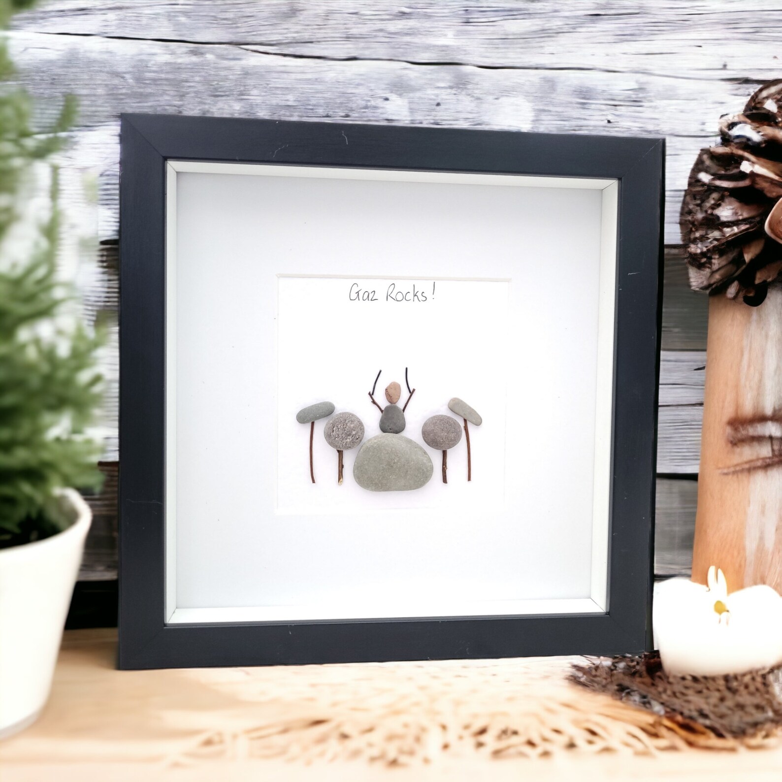 Drummer Personalised Pebble Art | Drummer Gift | Music Lover Gift ...