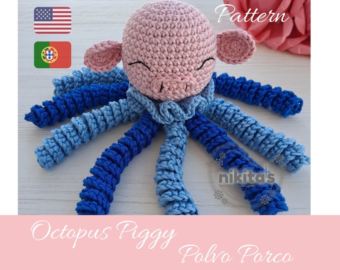 Piggy Octopus Amigurumi Pattern Digital File - Etsy