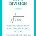 Long Division Posters Classroom Decor Print Laminate - Etsy