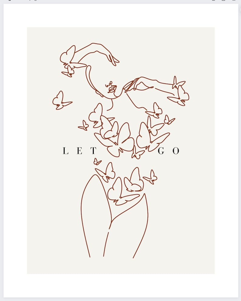Let Go Butterfly Posters personalize With Your Own Word or Name - Etsy