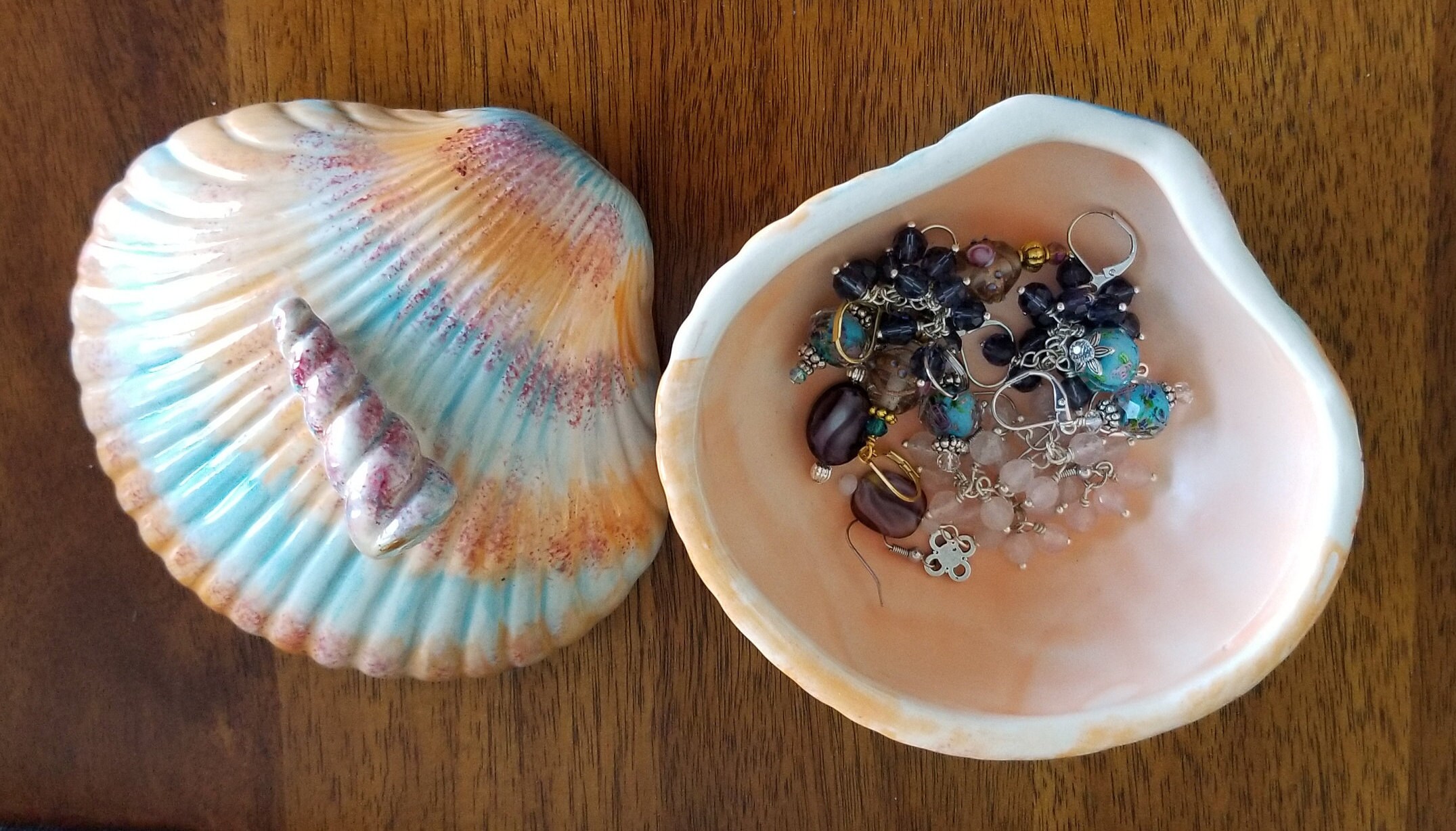 Ceramic Shell Jewelry Box - Etsy