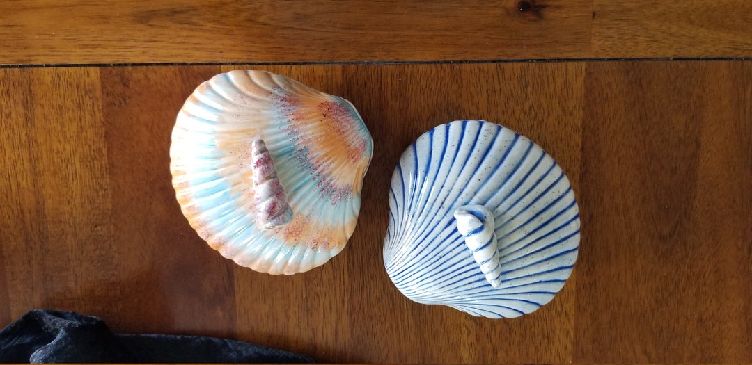 Ceramic Shell Jewelry Box - Etsy