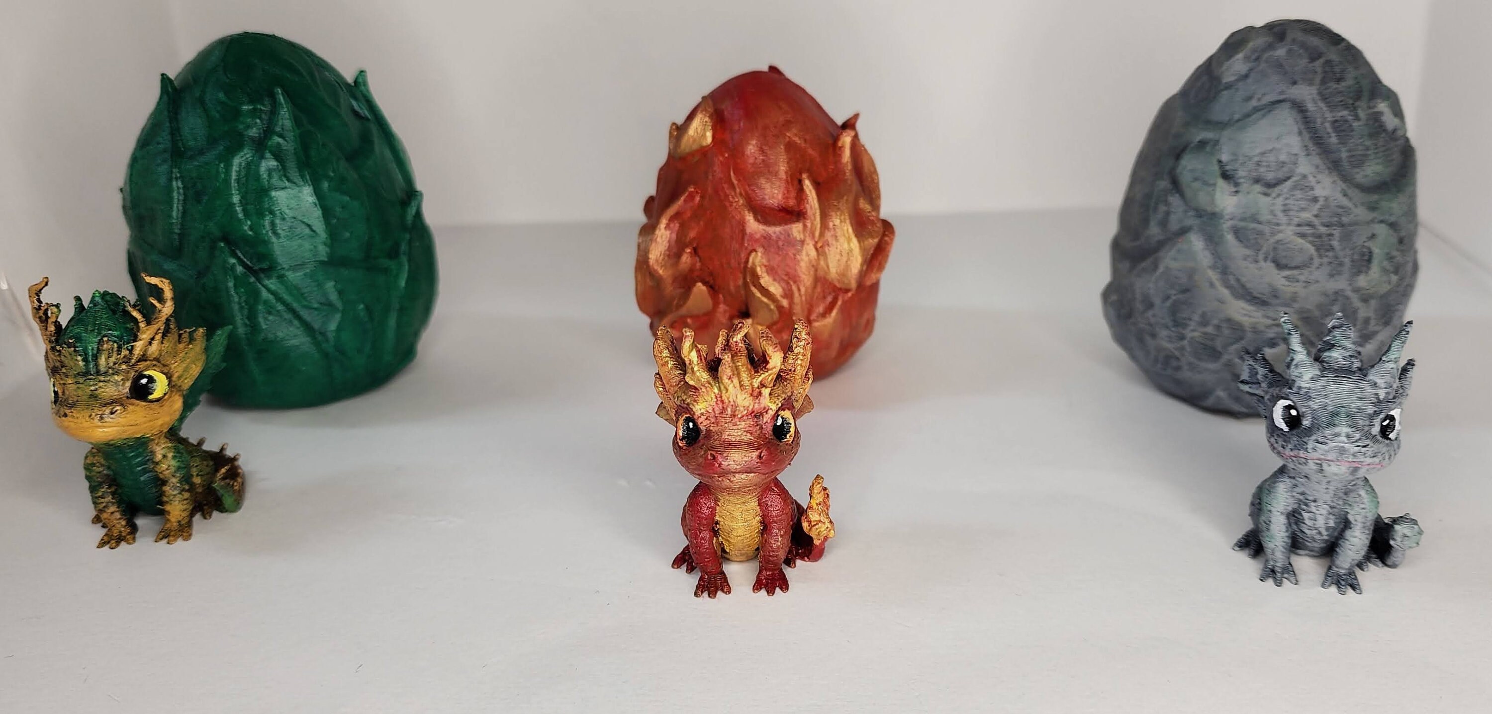 Elemental Hatchlings Baby Dragons Dragons /w Eggs - Etsy