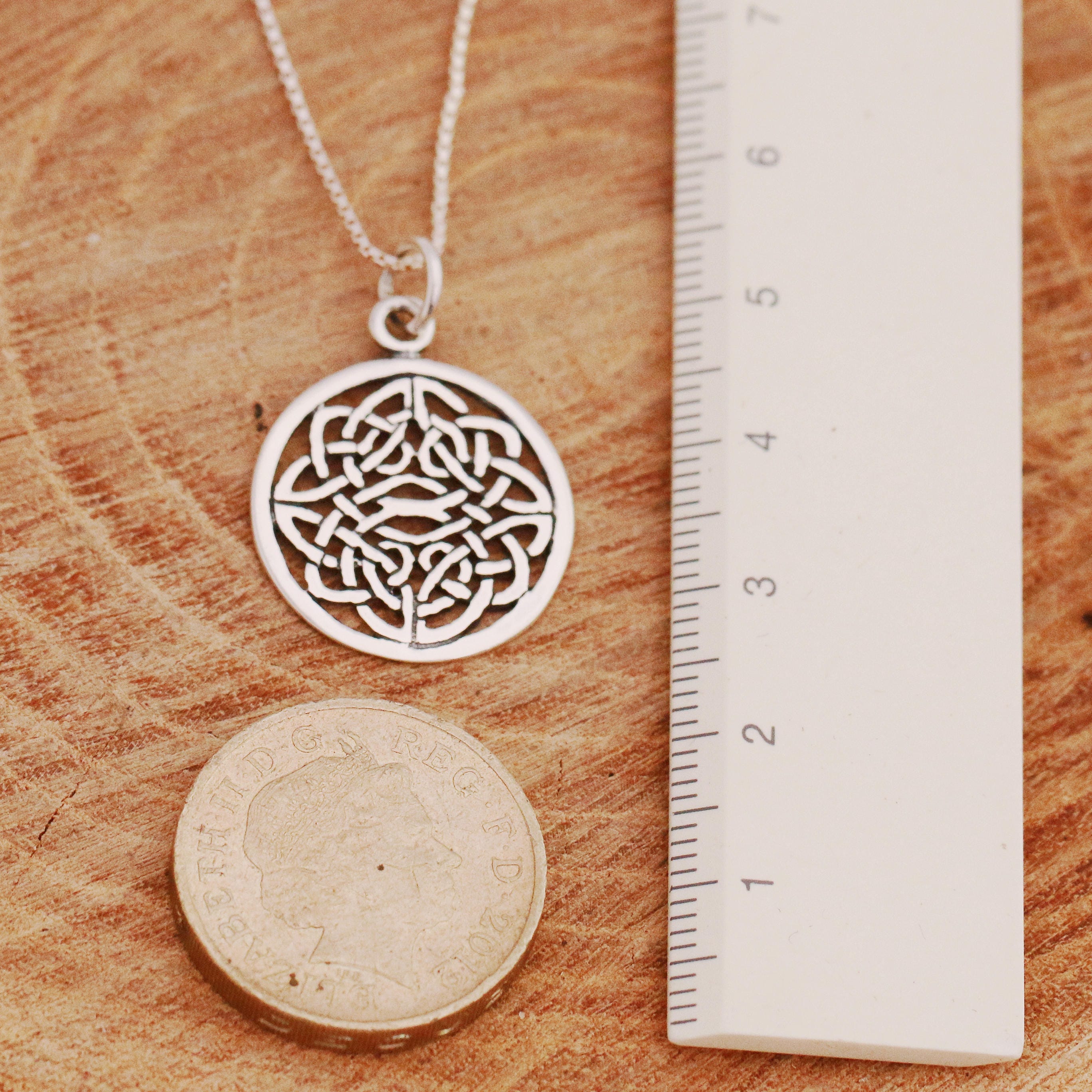 Sterling Silver Celtic Necklace, Silver Celtic Sphere Necklace, Silver ...