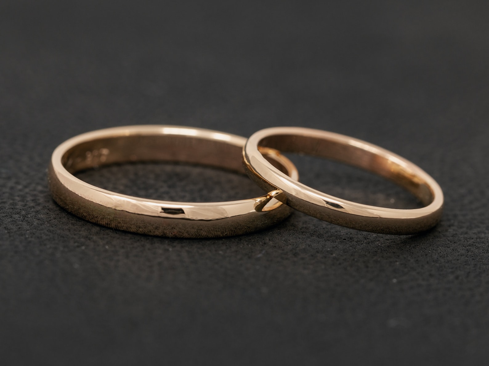 9ct Yellow Gold Wedding Ring Set9ct Gold Wedding BandsGold D | Etsy