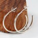 Sterling Silver Half Loop Earringssterling Silverleaf Patterned ...