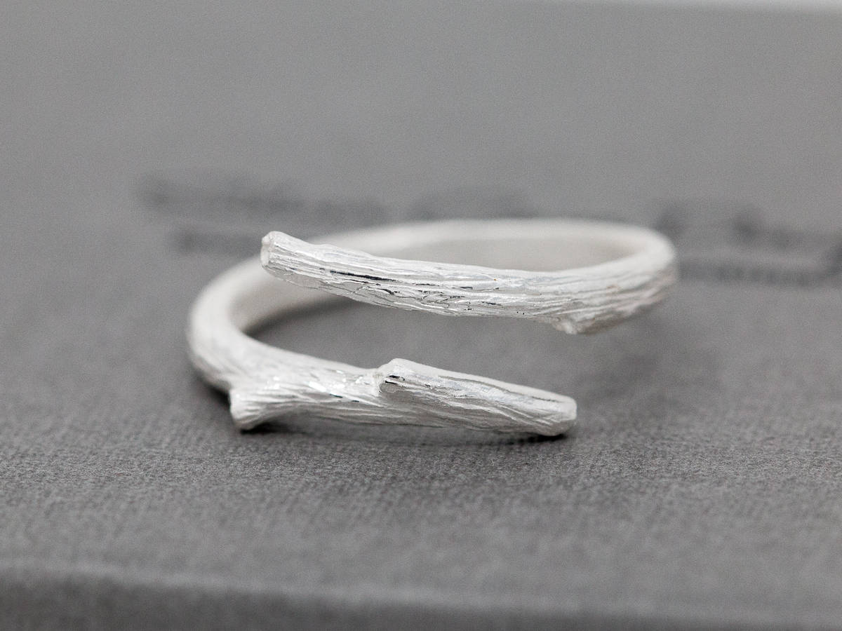 Sterling Silver Twig Ring|Open End Ring|Adjustable Ring|Silver Twig ...