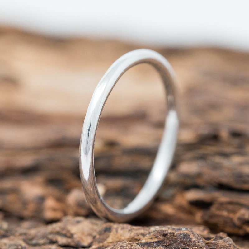 White Gold Stacking - Etsy