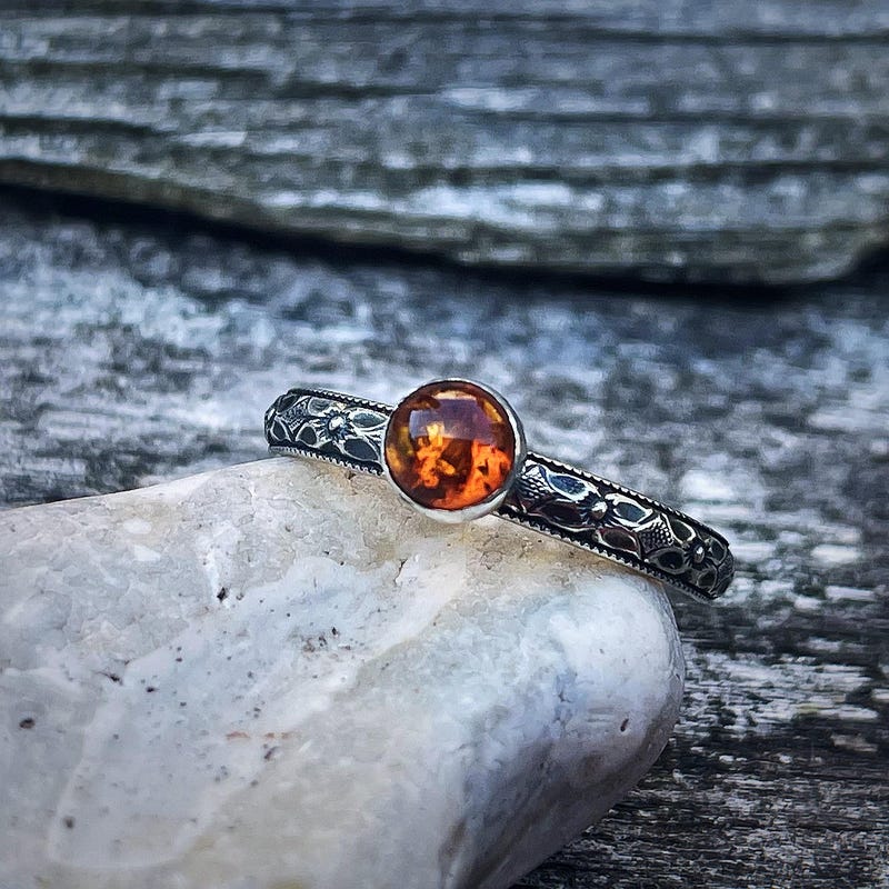 Amber Ring - Etsy