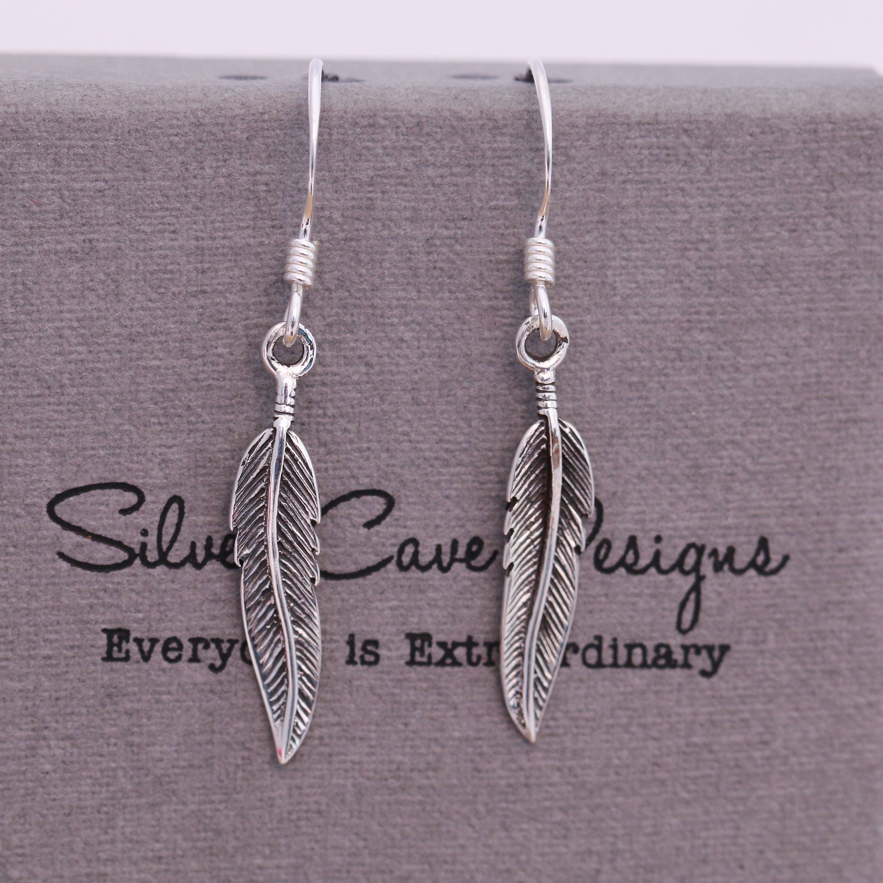Sterling Silver Angel Feather Earrings|Silver Angel Feather Earrings ...