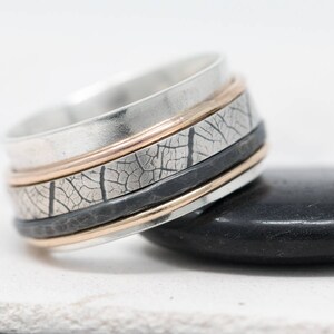 Sterling Silver and 9ct Yellow Gold Leaf Skeleton Detailed | Etsy