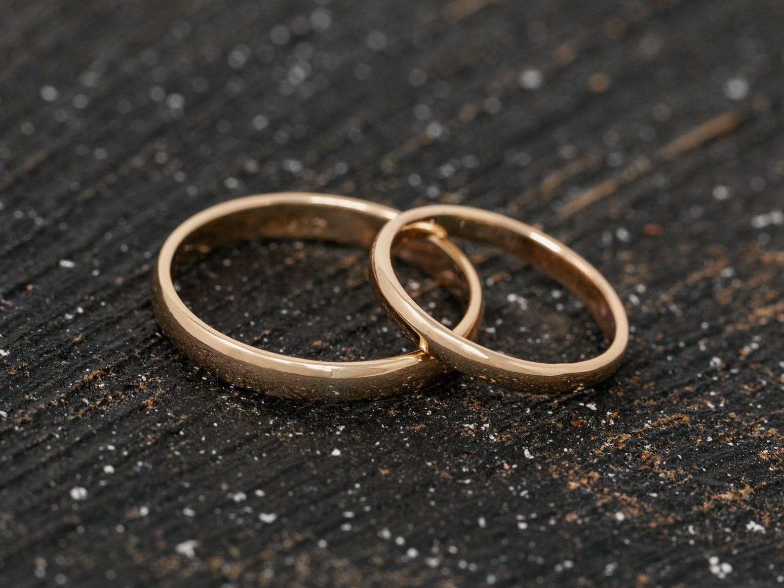 9ct Yellow Gold Wedding Ring Set9ct Gold Wedding BandsGold D | Etsy