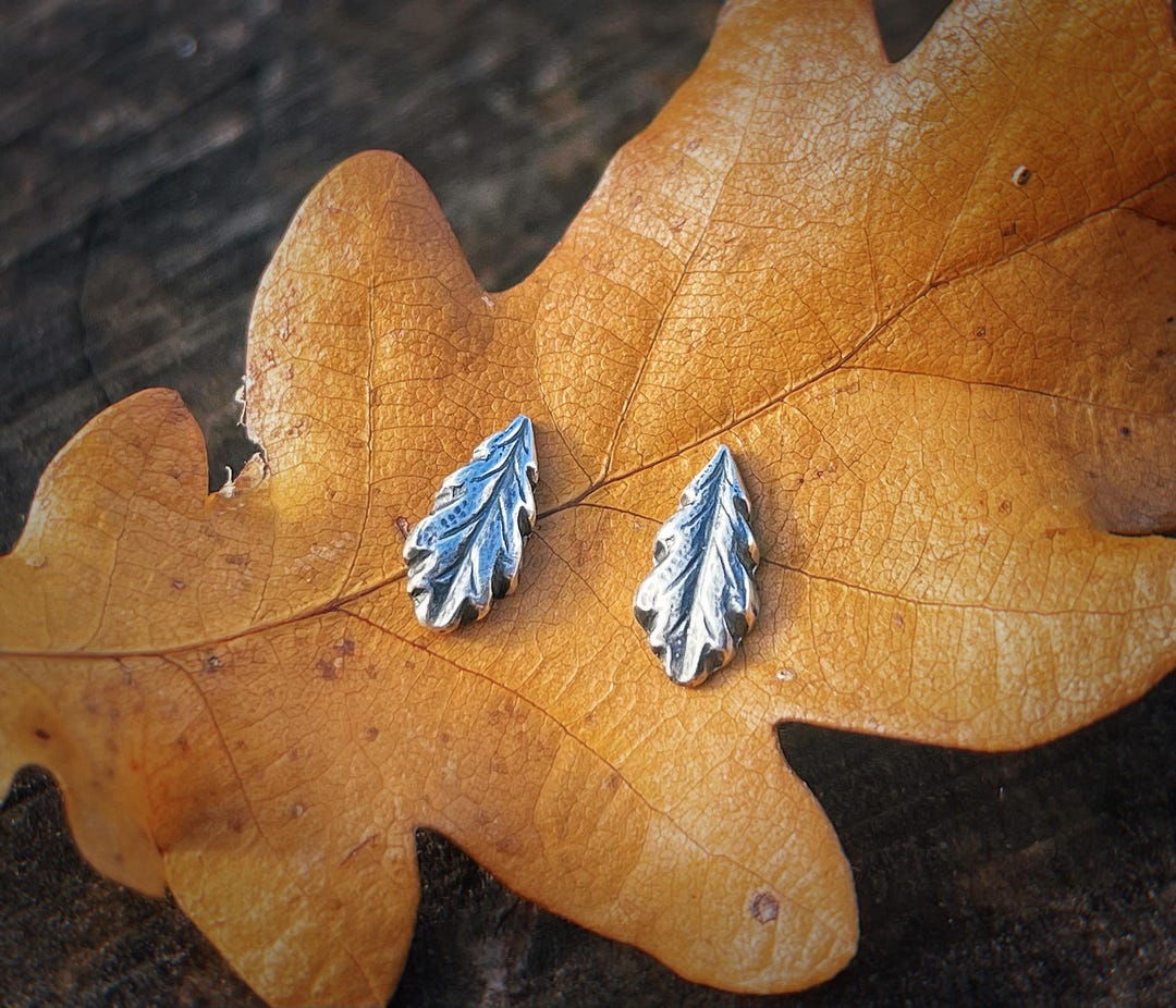 Oakling Ohrstecker - Sterling Silber Eichenblatt Ohrstecker ...