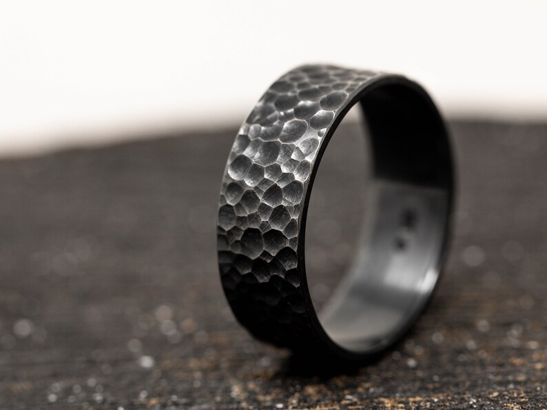 Solid Sterling Silver Mens Ring Handmade Riveted Ring | Etsy