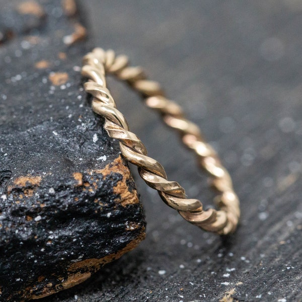 Rope Wedding Ring - Etsy UK