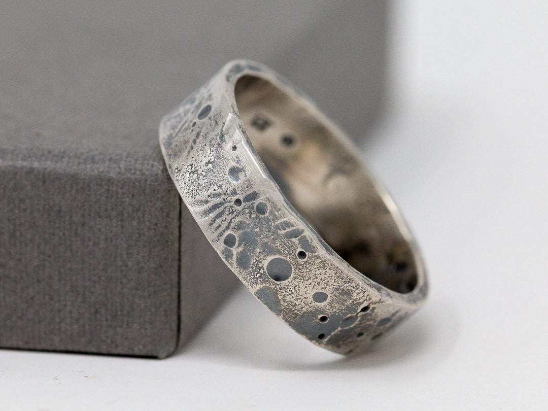 Amor Aeternus Ring, Sterling Silver, 6mm Wide, Celestial, Cosmic ...