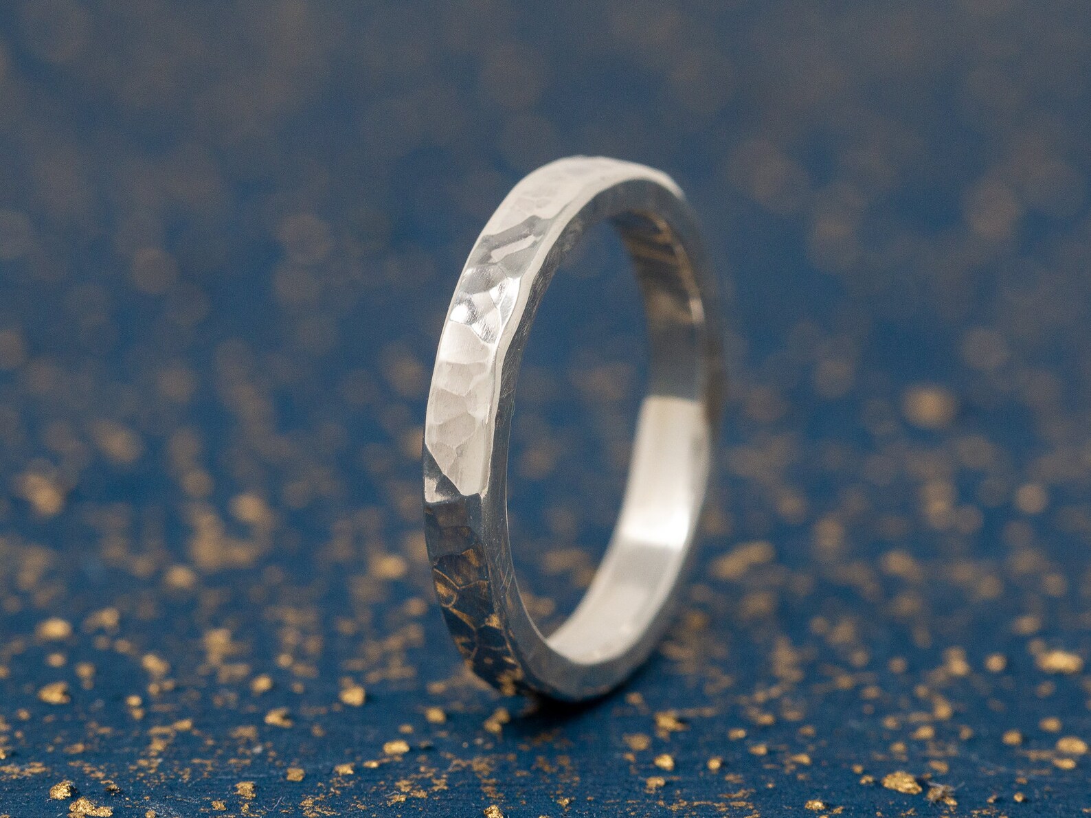 Sterling Silver Chunky Wedding Ring Settextured Sterling - Etsy UK