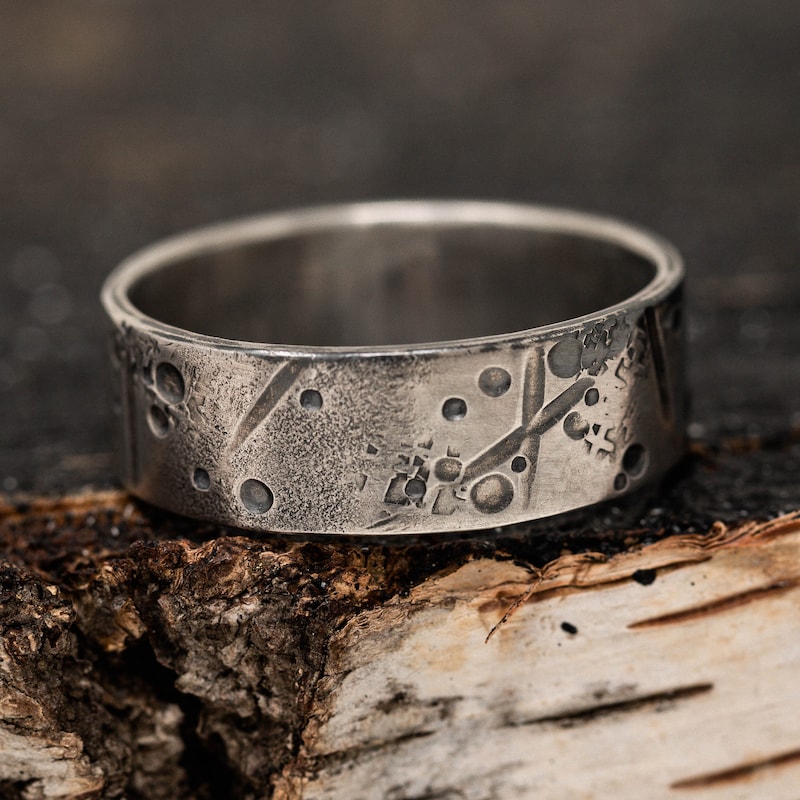 Rustic Silver Ring - Etsy