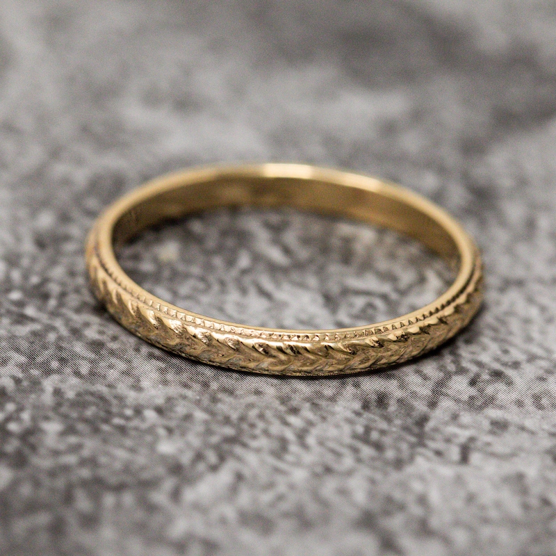 Wheat Pattern Ring - Etsy