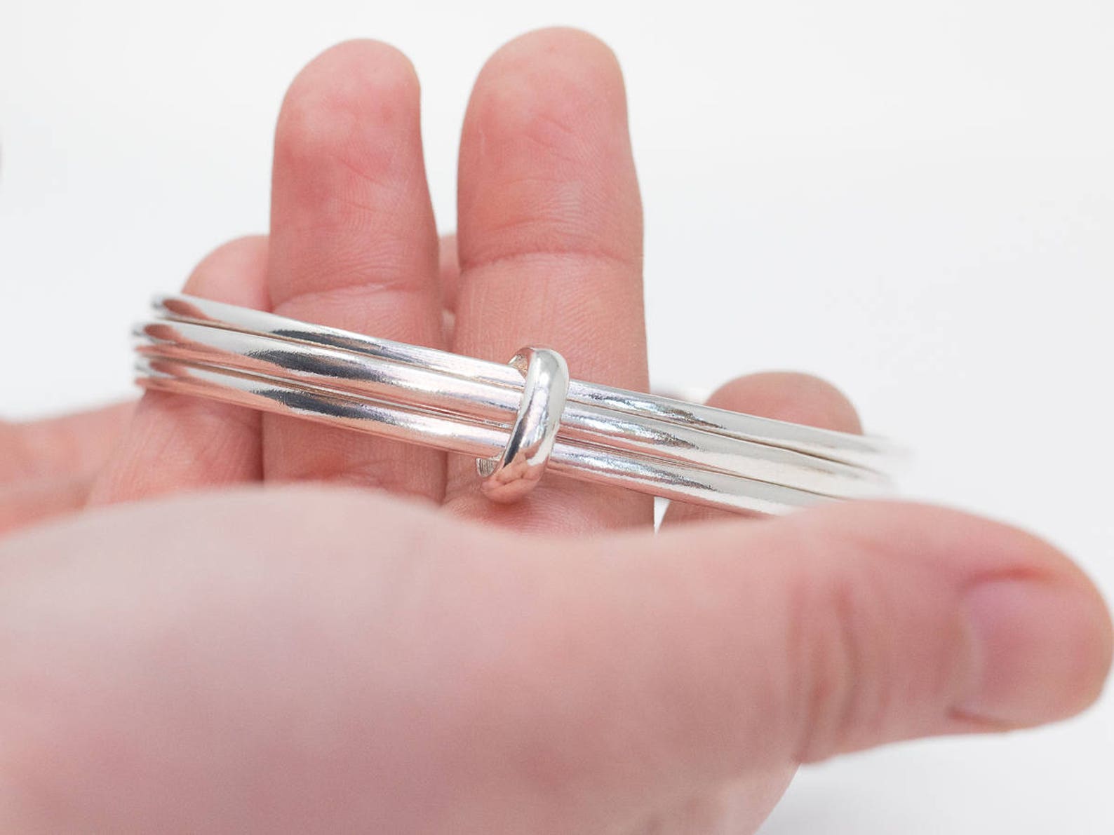 Sterling Silver Bangle Set Stackable Bangles Bangle Set of - Etsy