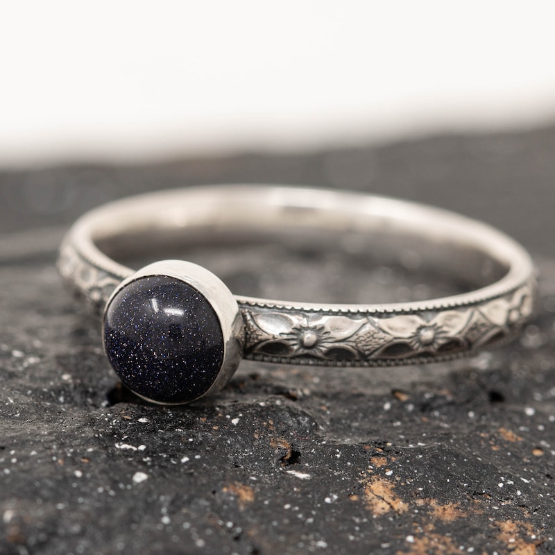 Goldstone Ring - Etsy