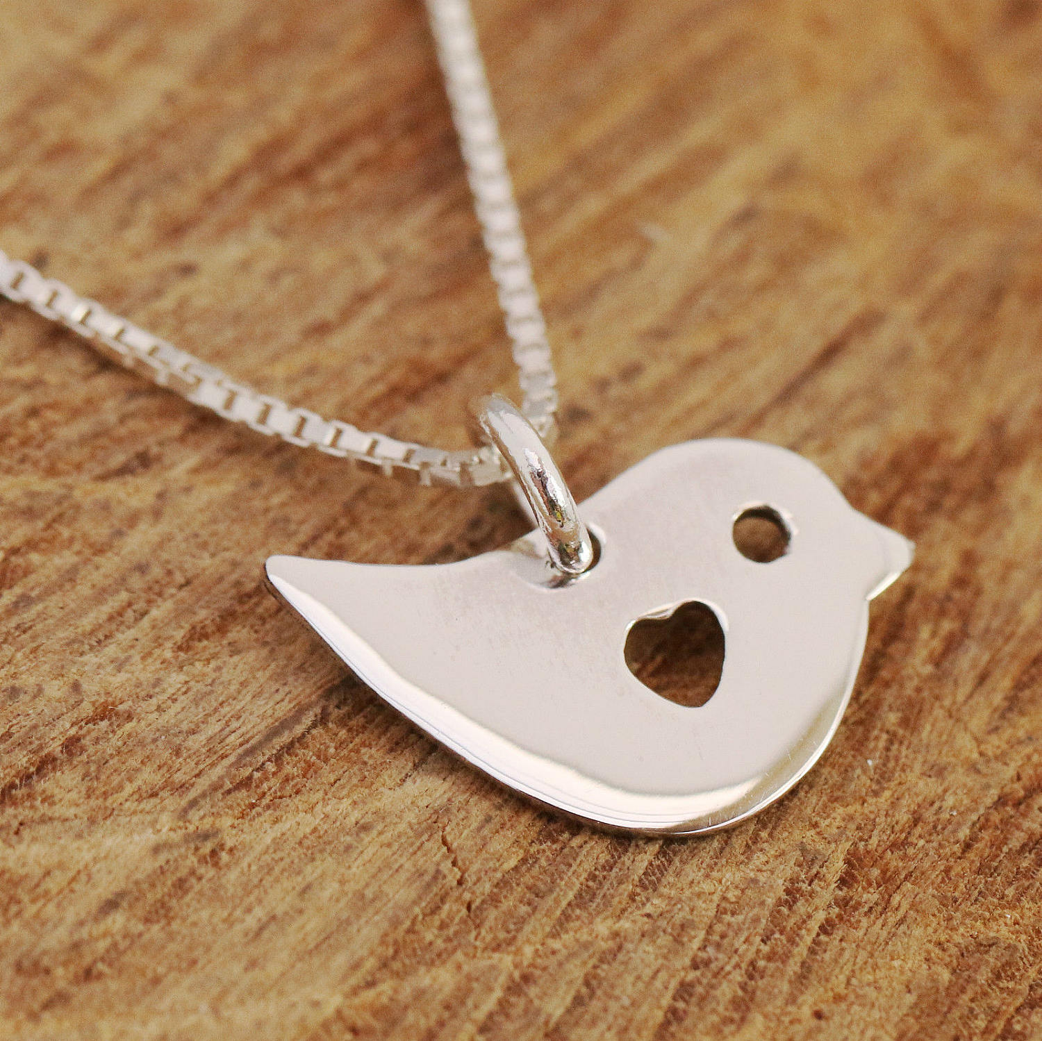 Sterling Silver Bird Necklace, Silver Tweeting Bird Necklace, Silver ...