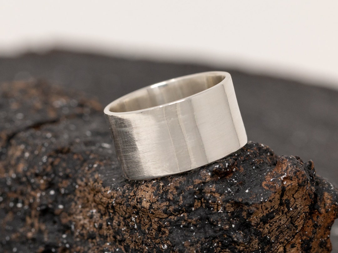 Personalised Solid Sterling Silver Ring, Wide Ring, Wide Band, Mens ...