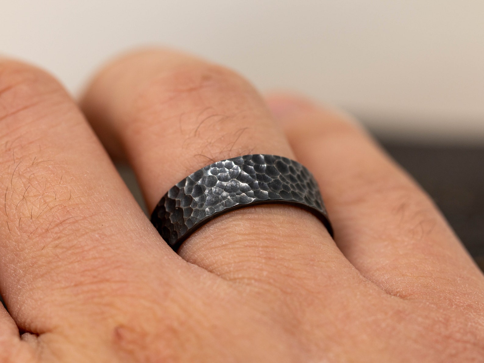 Solid Sterling Silver Mens Ring Handmade Riveted Ring | Etsy