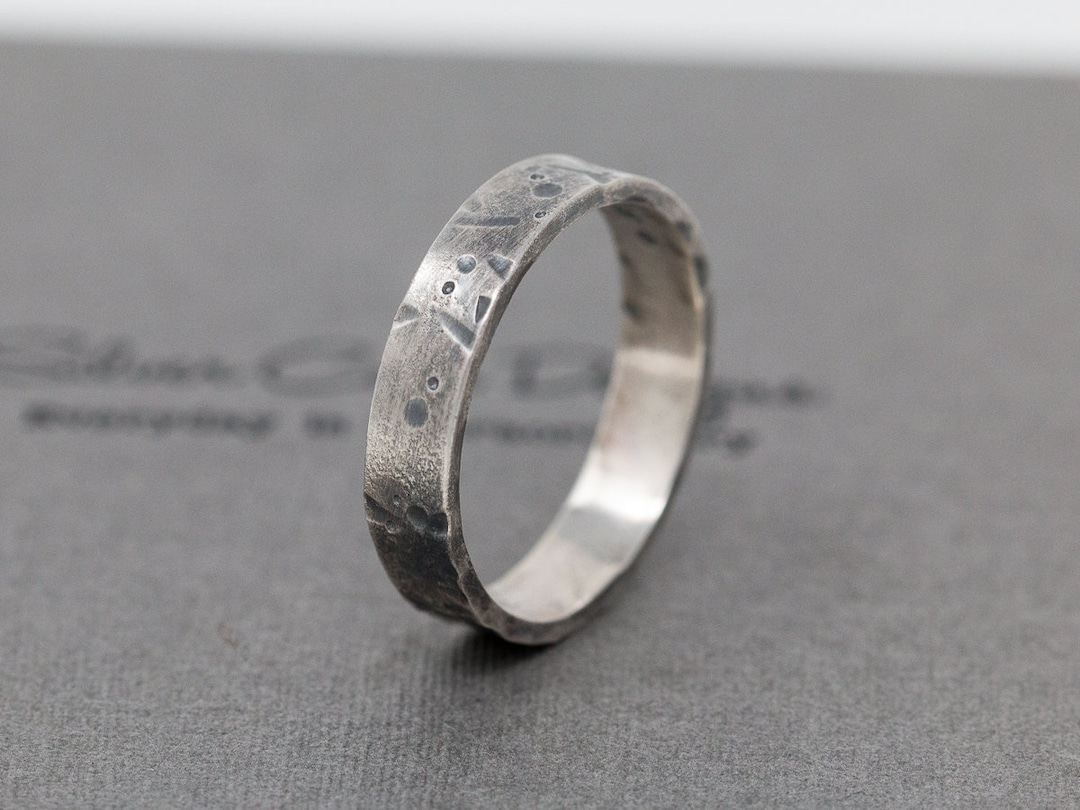 Amor Aeternus Ring, Sterling Silver, 4mm Wide, Cosmic Inpsired ...