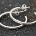 Sterling Silver Loop Earringssterling Silver Textured Earringsloop Stud ...