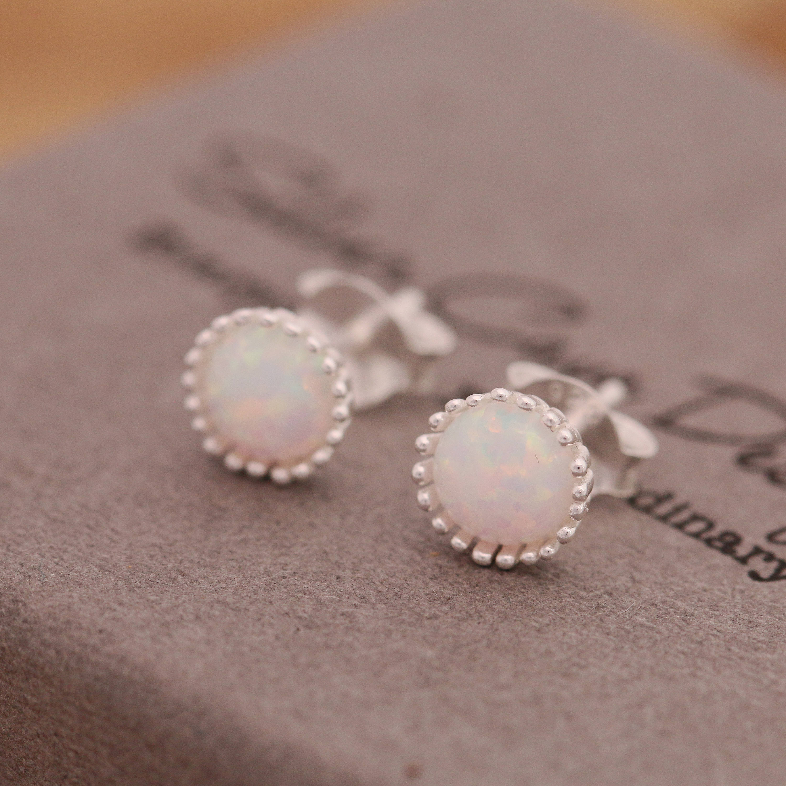 White Opal Earrings|Sterling Silver &Opal Earrings|Opal Earrings|Opal ...