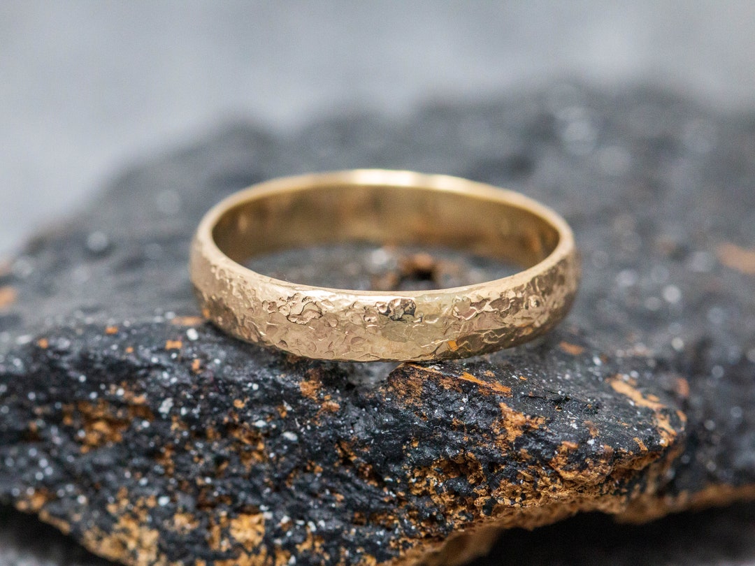 Ruptus Ring, in Solid 9ct Yellow Gold, D Shaped Profile, Unconventional ...