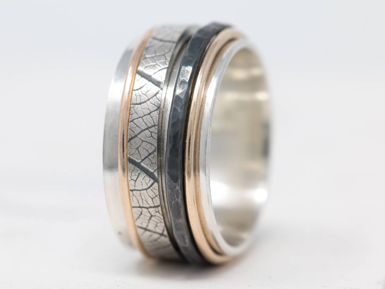 Sterling Silver and 9ct Yellow Gold Leaf Skeleton Detailed - Etsy